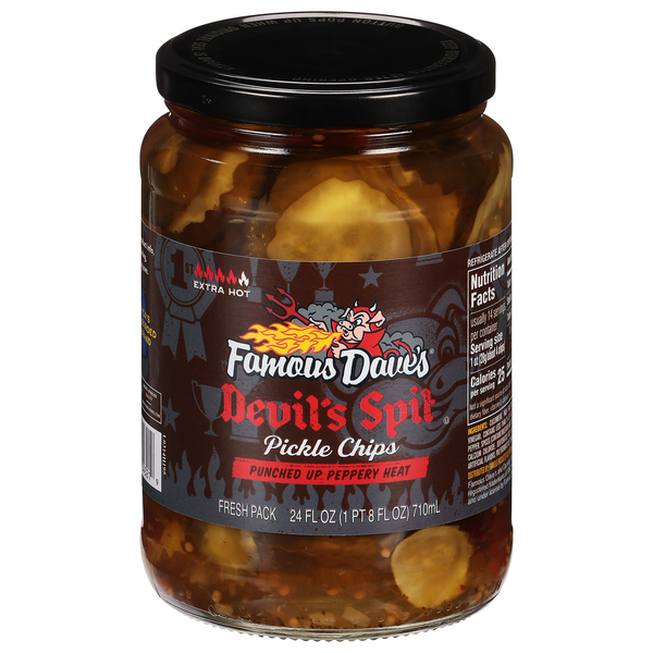 Save on Famous Dave's Devil's Spit Pickle Chips Extra Hot Order Online ...