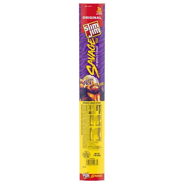 Save on Slim Jim Original Smoked Savage Size Meat Stick Order Online ...