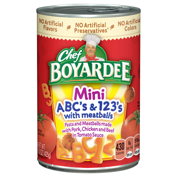 Save on Chef Boyardee Mini ABC's & 123's with Meatballs Order Online ...