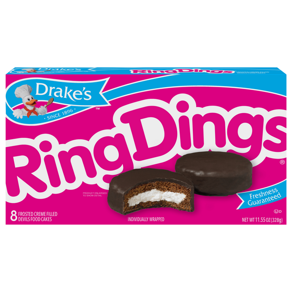 Save on Drake's Ring Dings - 8 ct Order Online Delivery | MARTIN'S