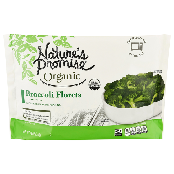 Save on Nature's Promise Organic Broccoli Florets Frozen Order Online ...