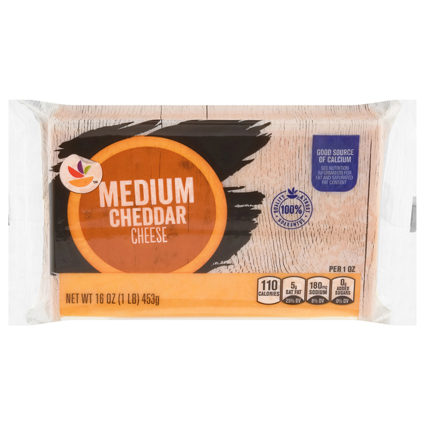 Save on Stop & Shop Natural Aged Medium Yellow Cheddar Cheese Block ...