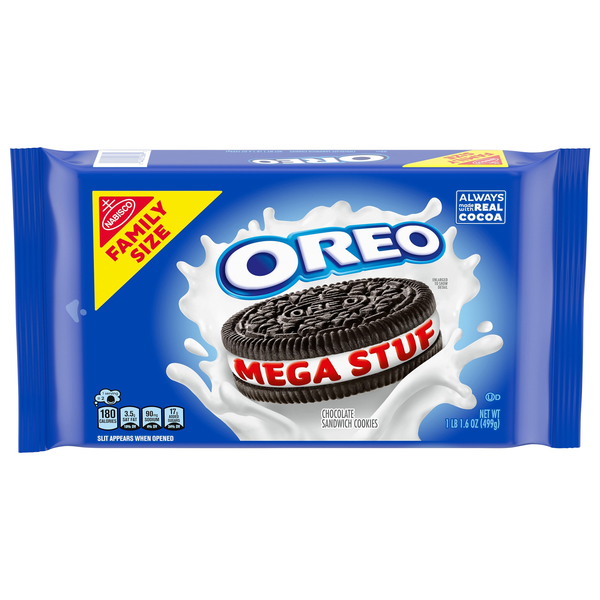 Save on OREO Mega Stuf Chocolate Sandwich Cookies Family Size Order Online Delivery | Food Lion