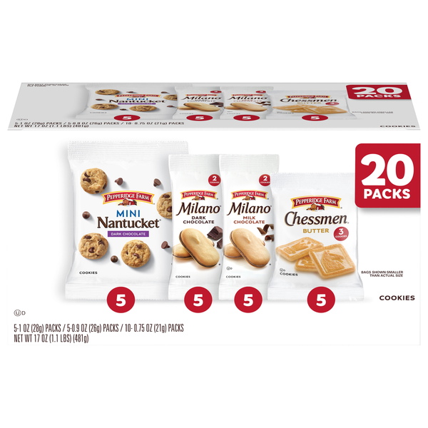 Save on Pepperidge Farm Cookies Variety Snack Packs - 20 ct Order Online Delivery | Giant