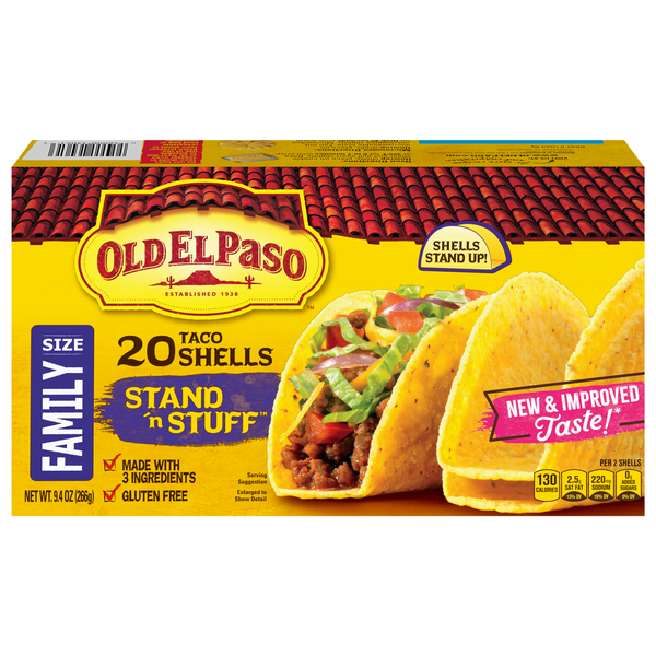 Save on Old El Paso Stand 'N Stuff Gluten Free Taco Shells Family Size ...