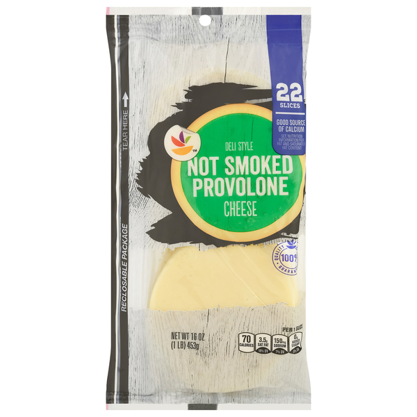 Save on Our Brand Natural Not Smoked Provolone Cheese Slices - 22 ct ...