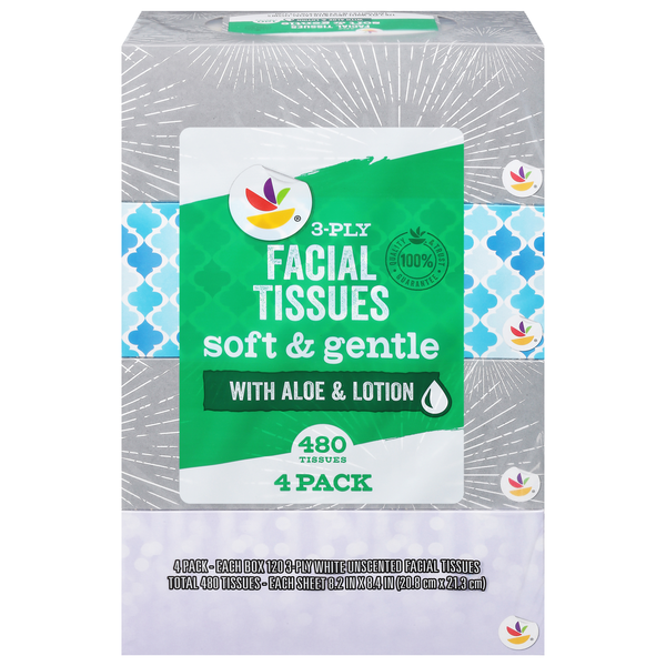 Save on Giant Soft & Gentle Unscented 3-Ply Facial Tissue 120 ct ea - 4 ...