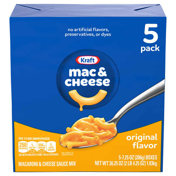 Save on Kraft Original Flavor Mac & Cheese Dinner - 5 ct Order Online ...