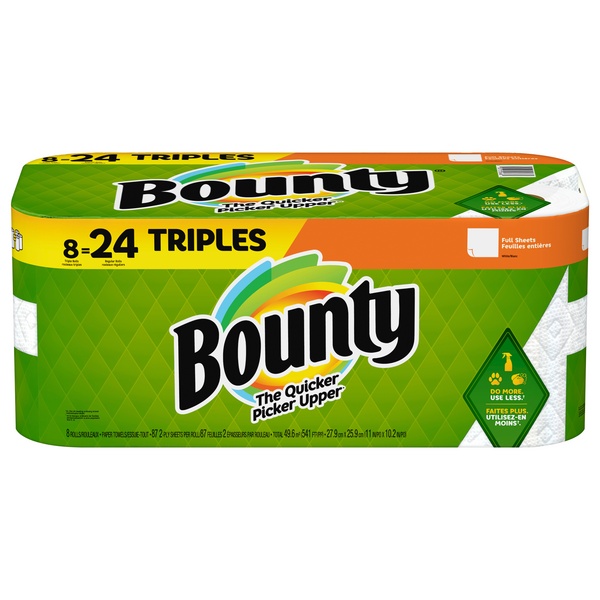 Save on Bounty Full Sheets White Triple Rolls 2-Ply Paper Towels Order ...