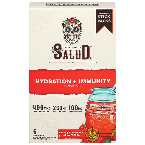 Save on Salud Hydration + Immunity Fresa Strawberry Agua Fresca Drink ...