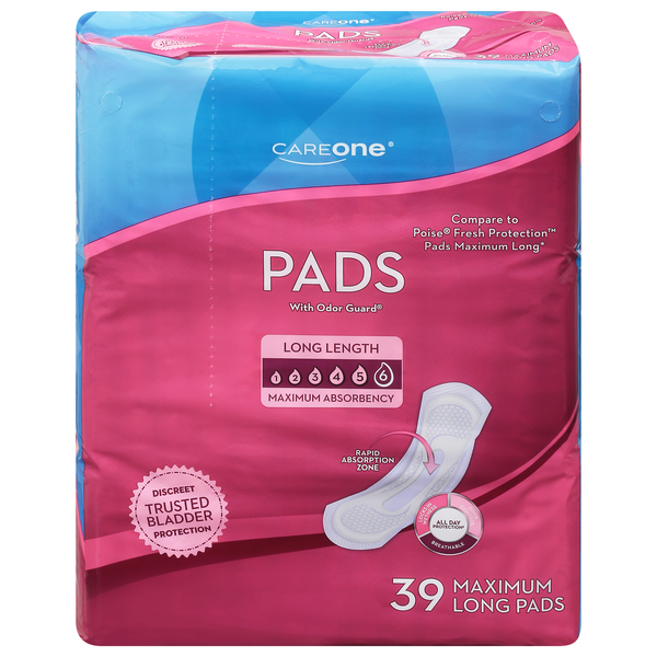 Save on CareOne Incontinence Pads Maximum Long Length Order Online ...