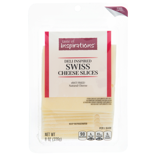 Save on Taste of Inspirations Deli Inspired Swiss Cheese Slices Order ...