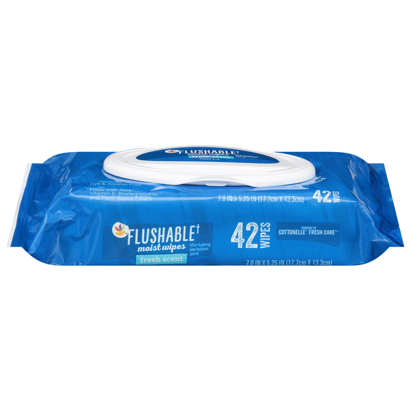 Save on Our Brand Flushable Moist Wipes Fresh Scent Order Online ...