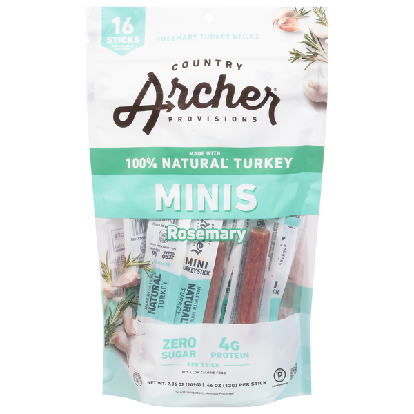 Save on Country Archer Zero Sugar Rosemary 4g Protein Mini Turkey Stick ...