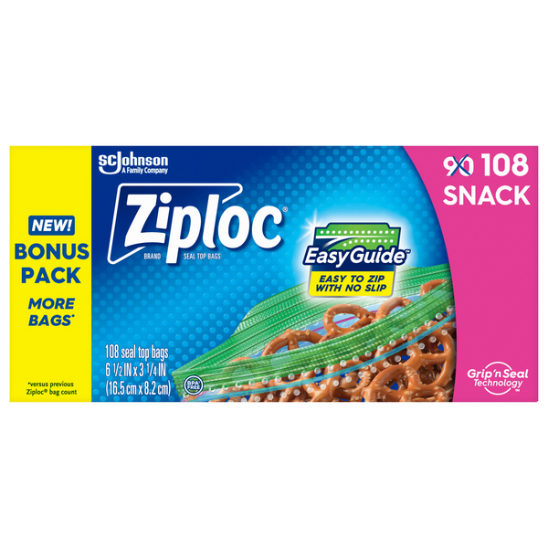 Save on Ziploc Easy Guide Snack Bags Order Online Delivery | Giant