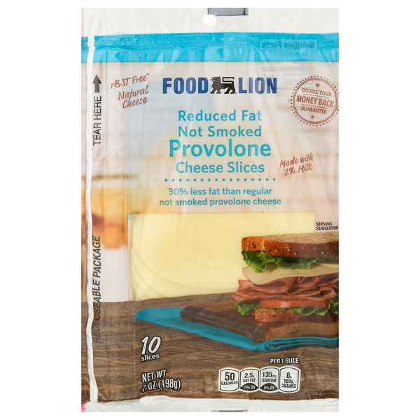 Save on Food Lion Natural Reduced Fat Not Smoked Provolone Cheese ...
