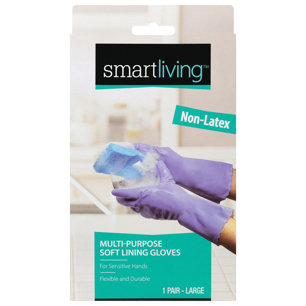 Save on Smart Living Non-Latex Multi-Purpose Soft Lining Gloves Large ...