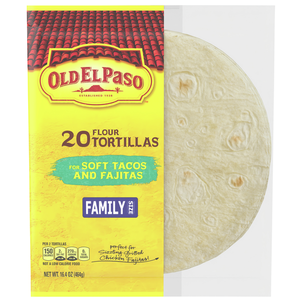 Save on Old El Paso Taco & Fajitas Flour Tortillas 6 Inch - 20 ct Order ...