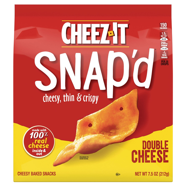 Save on Cheez-It Snap'd Double Cheese Cheesy Baked Crackers Order ...