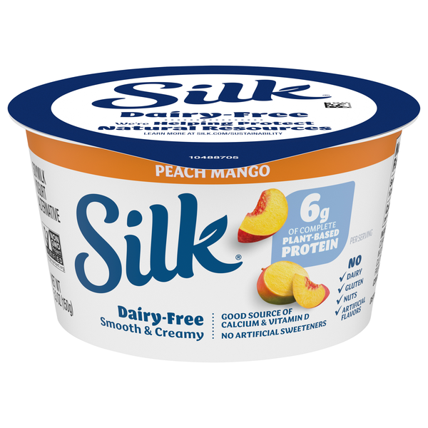 Save on Silk Dairy Free Vegan Peach Mango Soymilk Yogurt Alternative ...