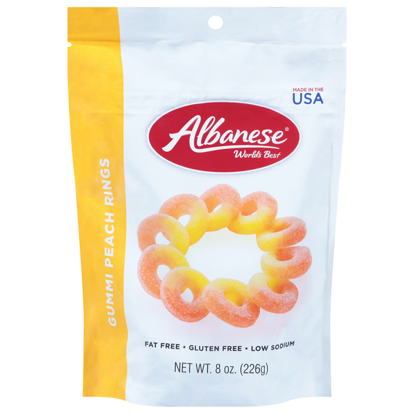 Save on Albanese Gluten Free Gummi Peach Rings Candy Order Online ...