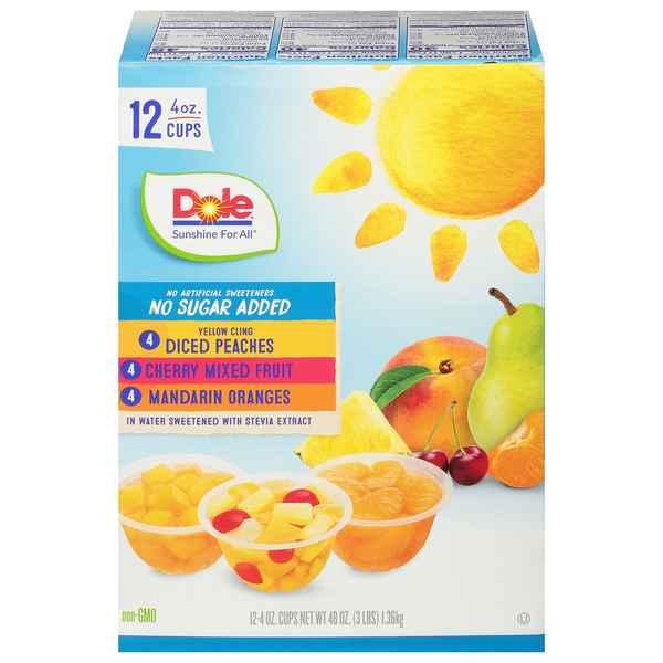 Save On Dole Fruit Cups Variety Pack No Sugar Added 12 Ct Order Online Delivery Stop And Shop