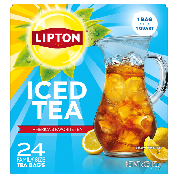 Save on Lipton Black Iced Tea Bags Family Size Order Online Delivery ...