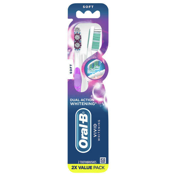 Save on Oral-B Dual Action Vivid Whitening Soft Toothbrushes Order ...