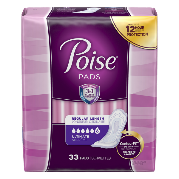 Save on Poise Incontinence Pads Ultimate Regular Length Order Online ...