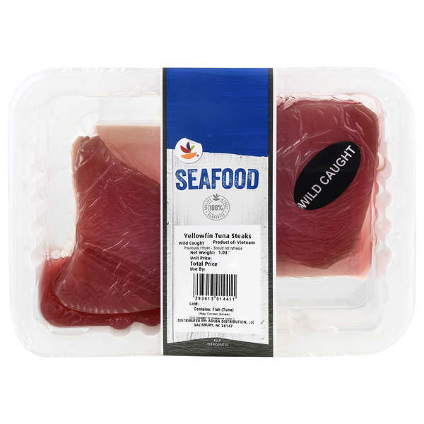 Save on Giant Wild Caught Yellowfin Tuna Steaks Previously Frozen Order Online Delivery | Giant