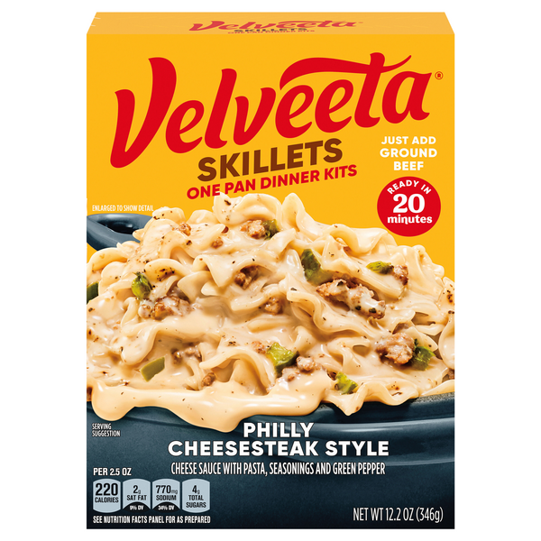 Save on Velveeta Skillets One Pan Dinner Kits Philly Cheesesteak Style ...