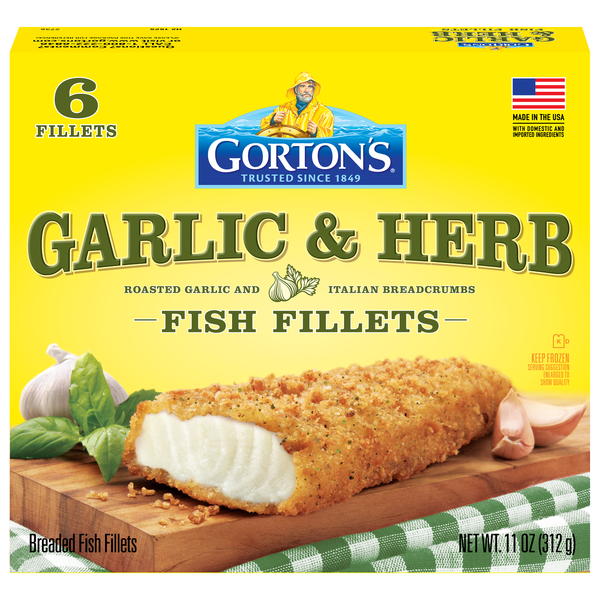 Save on Gorton's Garlic & Italian Herb Breaded Fish Fillets - 6 ct ...