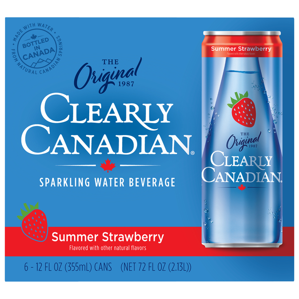 Save on Clearly Canadian Summer Strawberry Sparkling Water Beverage - 6 pk Order Online Delivery ...
