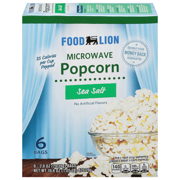 Save on Food Lion Sea Salt Microwave Popcorn - 6 ct Order Online ... Save on Food Lion Sea Salt Microwave Popcorn - 6 ct Order Online ...