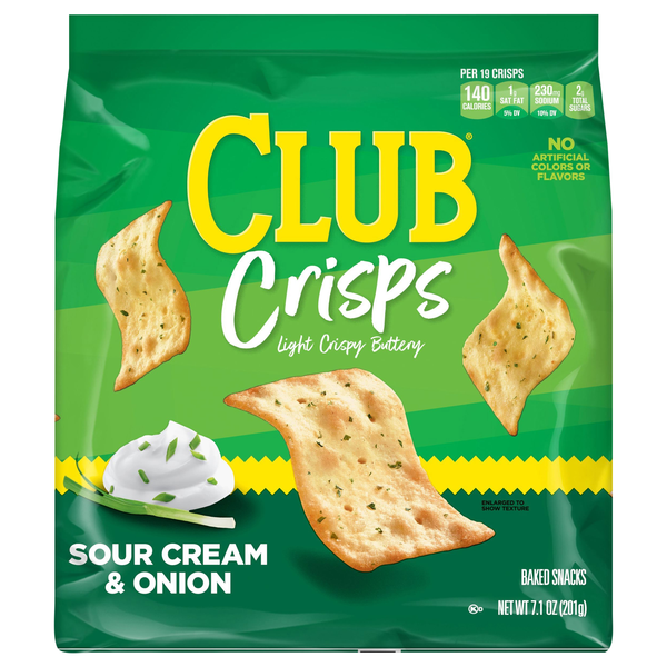 Save on Club Crisps Sour Cream & Onion Baked Crackers Order Online ...