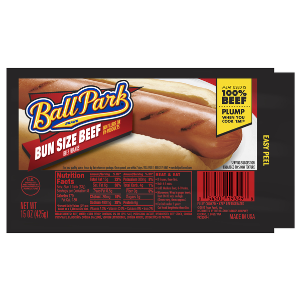 Save on Ball Park Bun Size Beef Franks - 8 ct Order Online Delivery ...