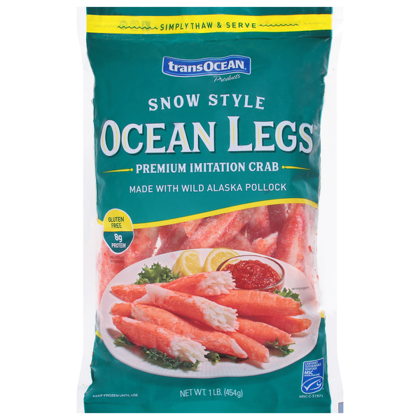 Save on transOcean Snow Style Ocean Legs Premium Imitation Crab Frozen ...