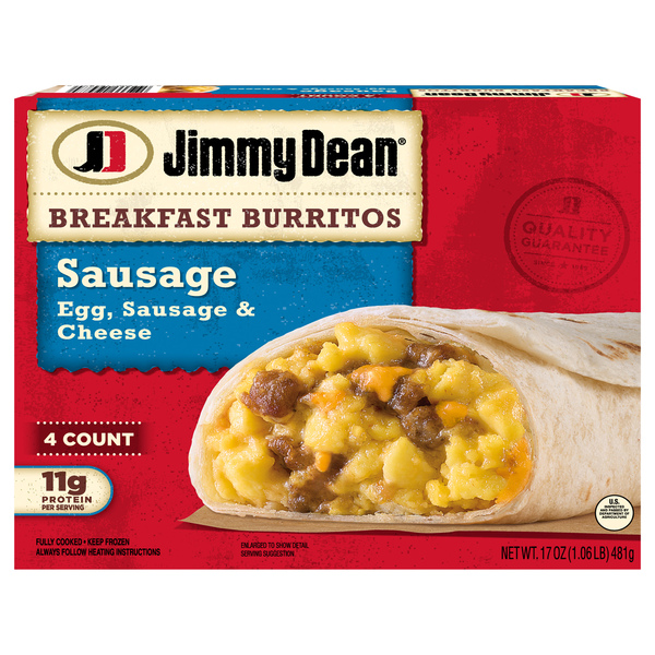 Save on Jimmy Dean Sausage Breakfast Burritos - 4 ct Order Online ...