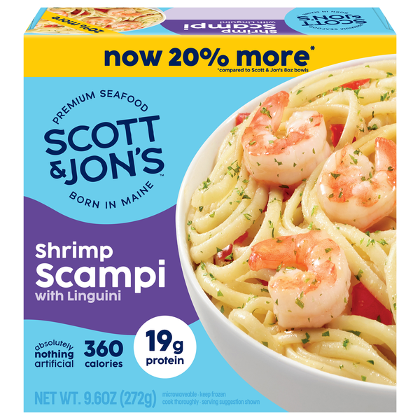 Save on Scott & Jon's Shrimp Scampi with Linguini Bowl Frozen Meal ...