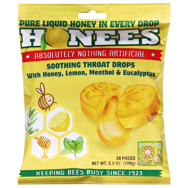 Save on Honees Honey Lemon Menthol Eucalyptus Cough Drops Order Online Delivery | Giant