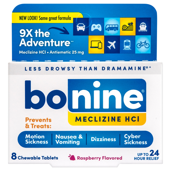 Save on Bonine Motion Sickness Chewable Tablets Raspberry Order Online ...