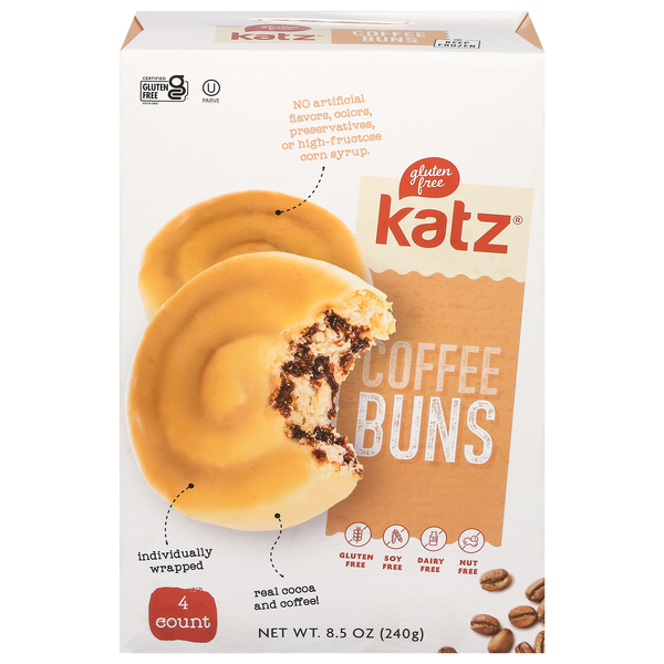 Save on Katz Gluten Free Coffee Buns - 4 ct Order Online Delivery | GIANT