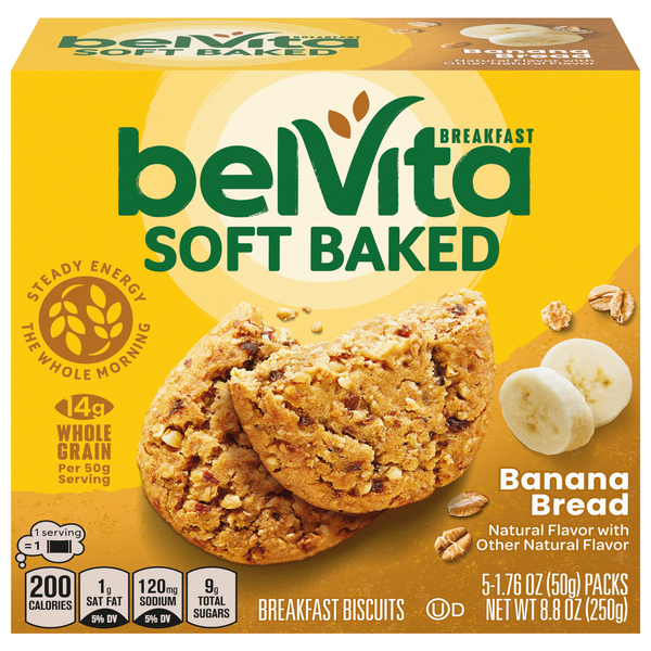 Save on belVita Soft Baked Breakfast Biscuits Banana Bread - 5 ct Order ...