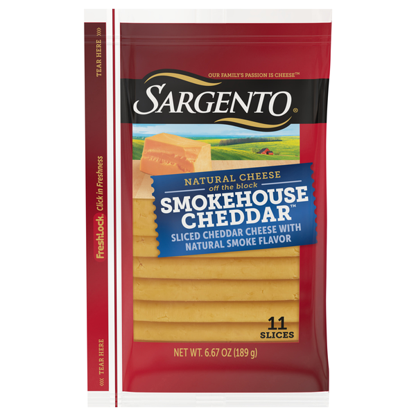 Save on Sargento Natural Smokehouse Cheddar Cheese Slices - 11 ct Order ...