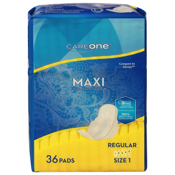 Save on CareOne Regular Maxi Pads with Wings Order Online Delivery ...