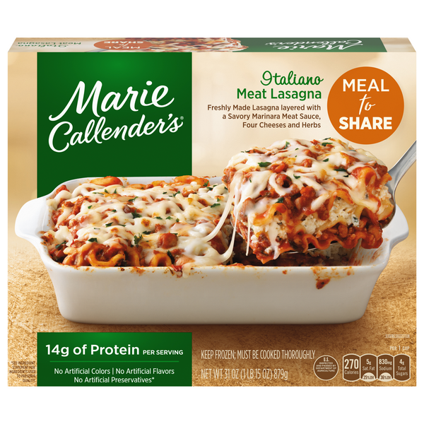 Save on Marie Callender's Meal to Share Italiano Lasagna with Ricotta ...