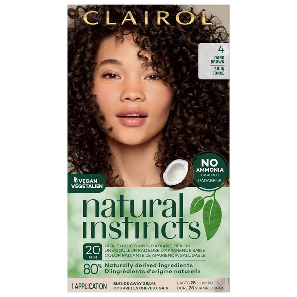 Save on Clairol Natural Instincts Semi-Permanent Hair Color Dark Brown ...