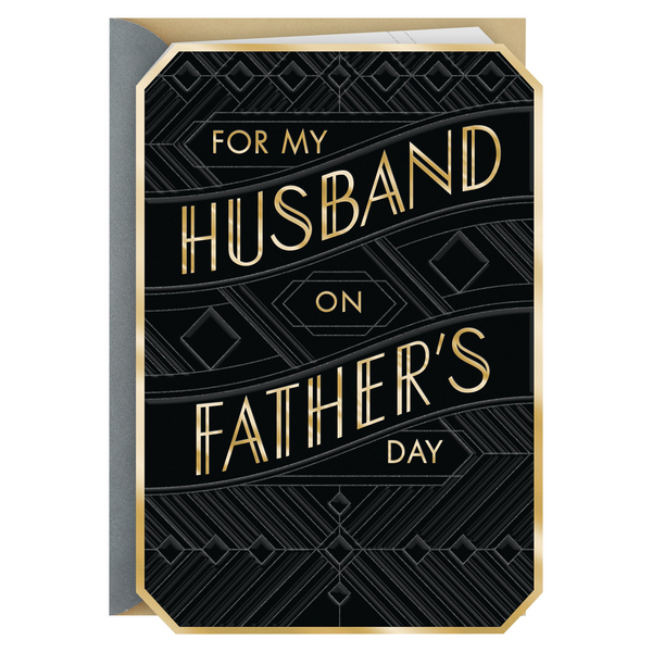 Save On Hallmark Father s Day Card For Husband Black Gold Diamonds 