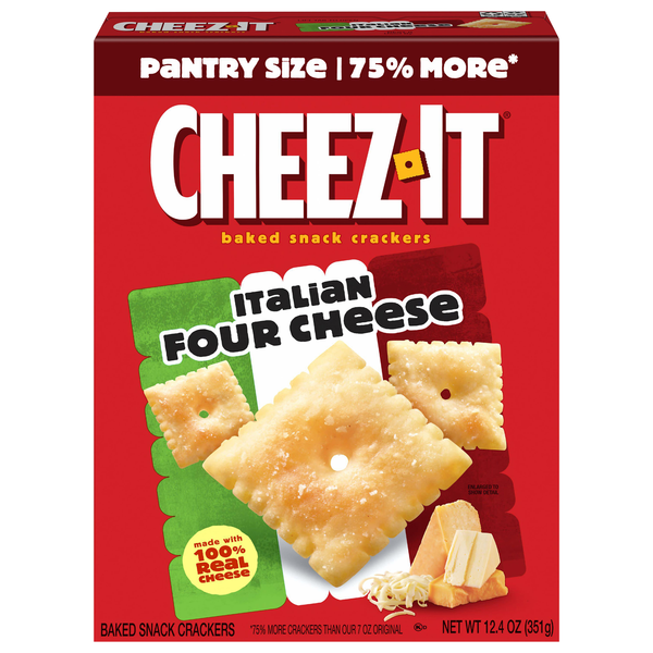 Save on Cheez-It Italian Four Cheese Baked Crackers Order Online ...