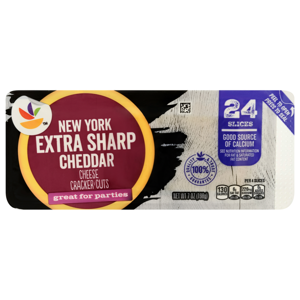 Save on Giant New York Extra Sharp Cheddar Cheese Cracker Cut Slices ...